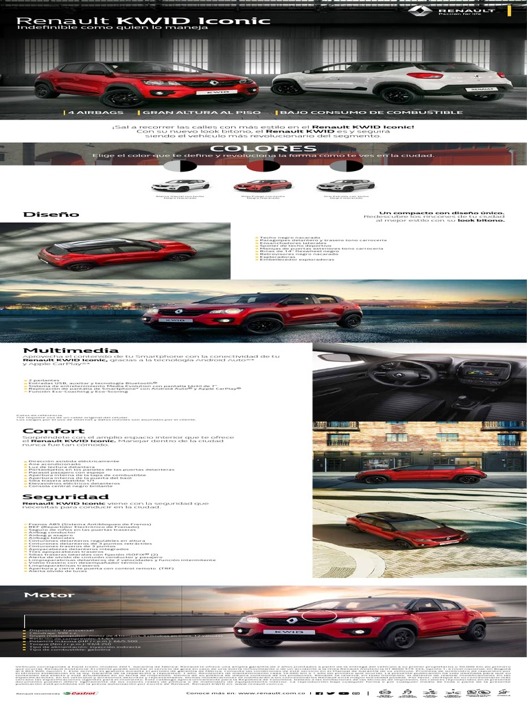 Catá Logo Renault Kwid Iconic 2020 - Digital | PDF | Vehículo de motor ...