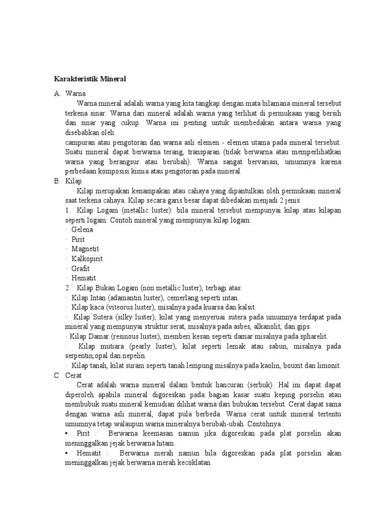 Mineral Fix | PDF | Ilmu Sosial | Sains & Matematika