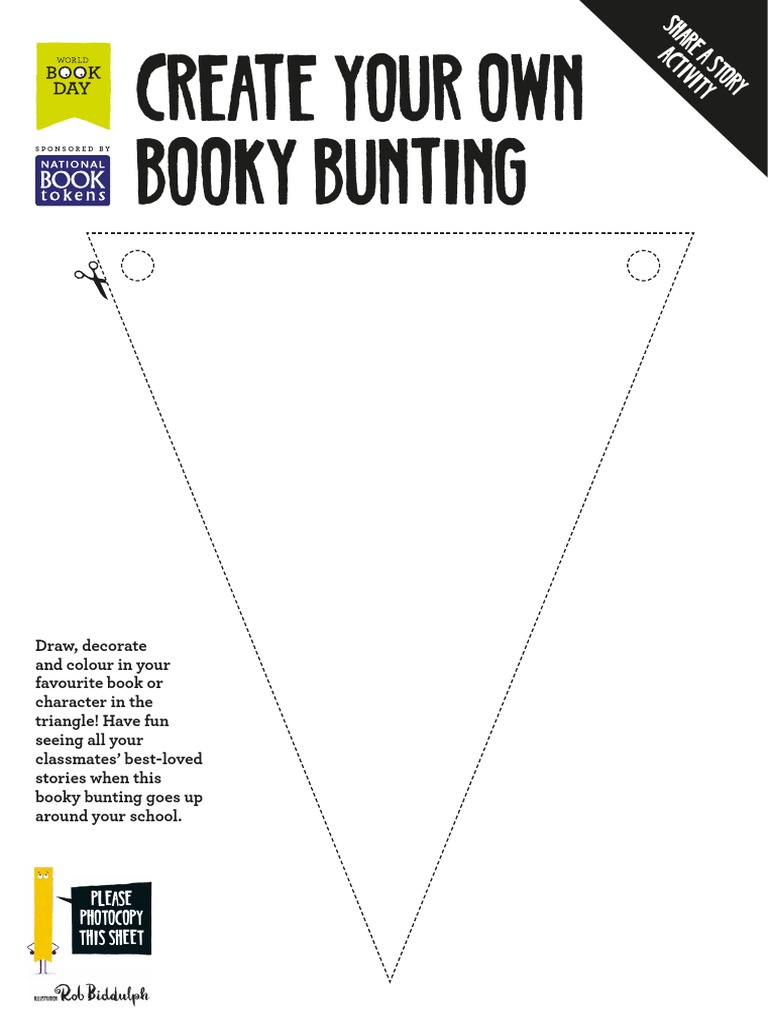 Create Your Own Booky Bunting Activity | PDF