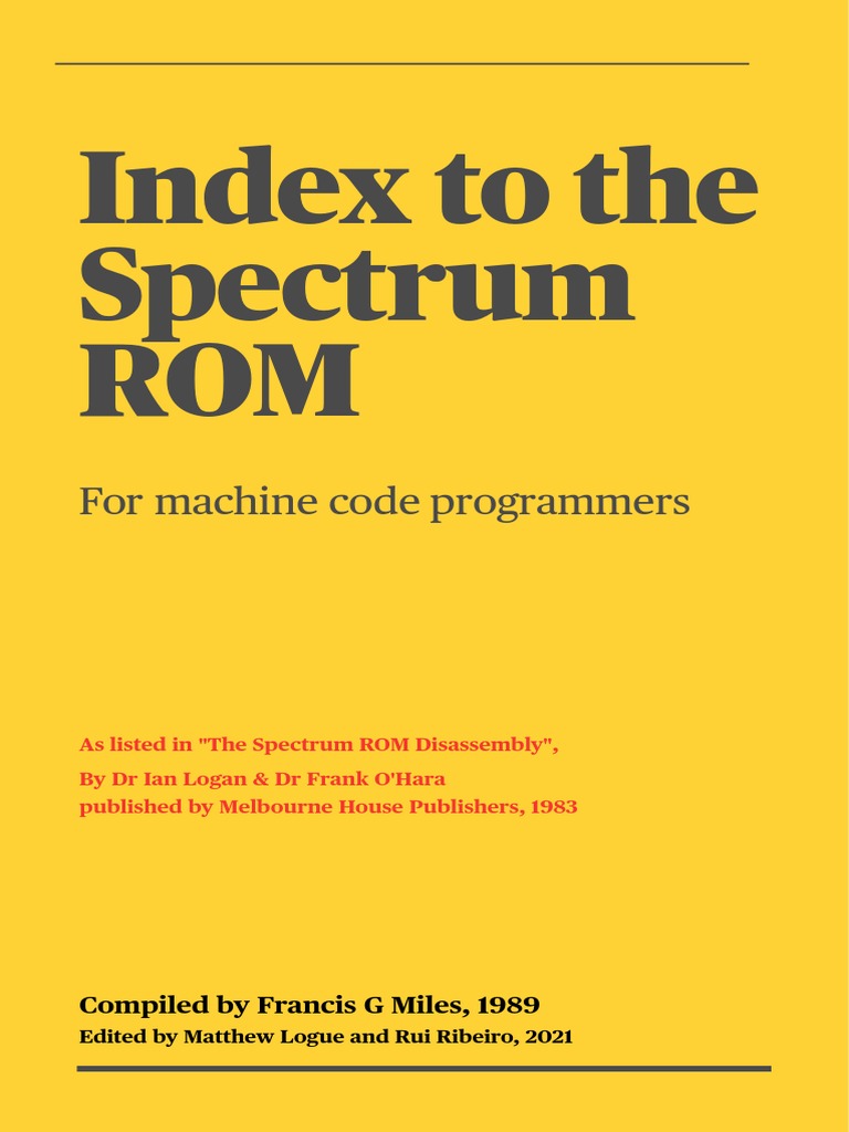 Rom Index - Francis G Miles - ML - RR | PDF | Subroutine | Array Data ...
