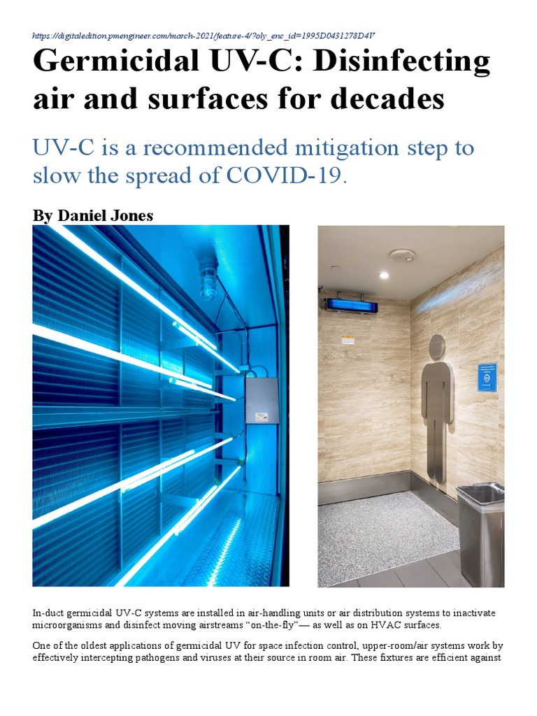 Germicidal UV-C Disinfecting Air and Surfaces For Decades | PDF | Disinfectant | Ultraviolet