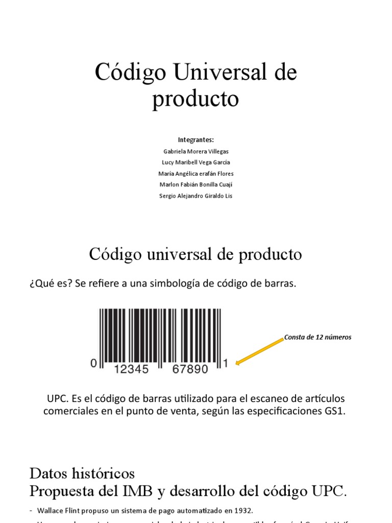Código Universal de Producto | PDF | Código Universal de Producto ...