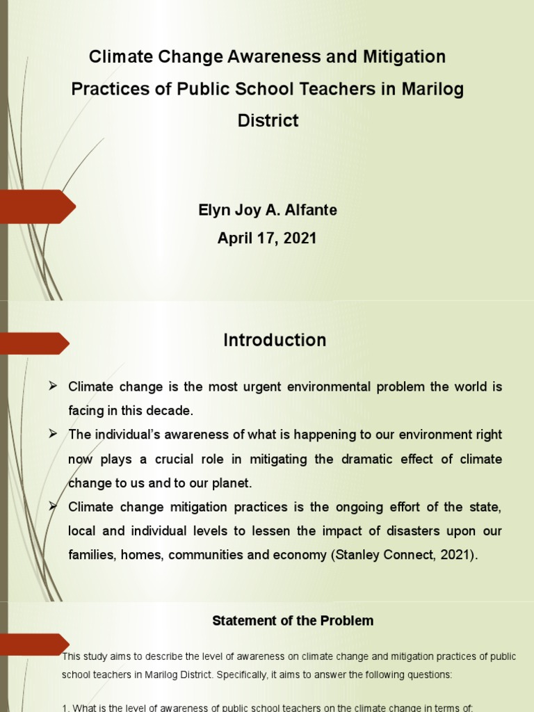 Thesis A-Defense Presentation | PDF | Climate Change | Climate Change ...