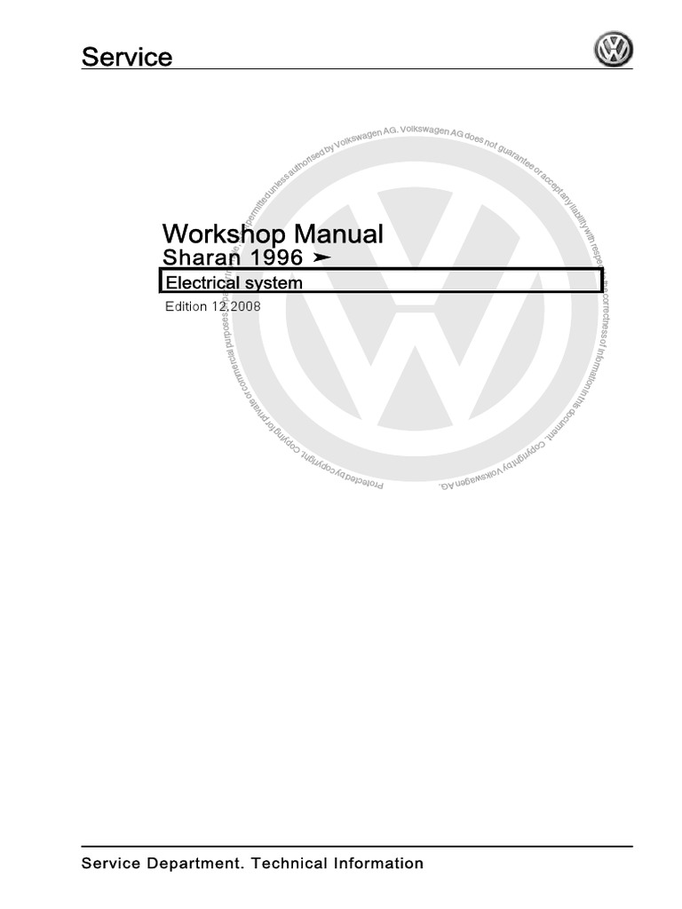 Sharan Electrical System | PDF | Diesel Engine | Car