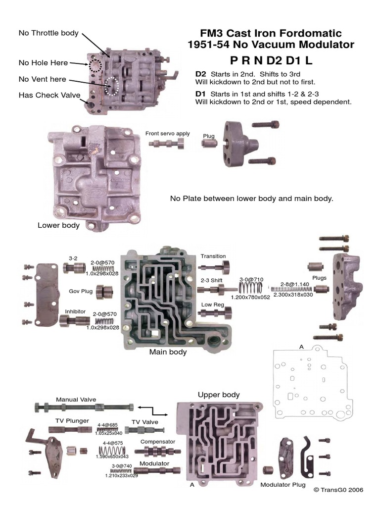 Cast Iron Ford Valve Body ID2 | PDF | Automatic Transmission | Valve