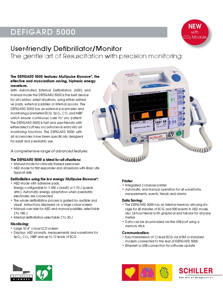 Defigard 5000: User-Friendly Defibrillator/Monitor | PDF | Equipment ...