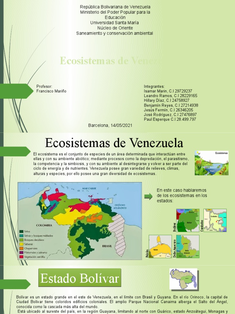 Ecosistemas Diversos de Venezuela | PDF | Geografía Física | Ciencias ...