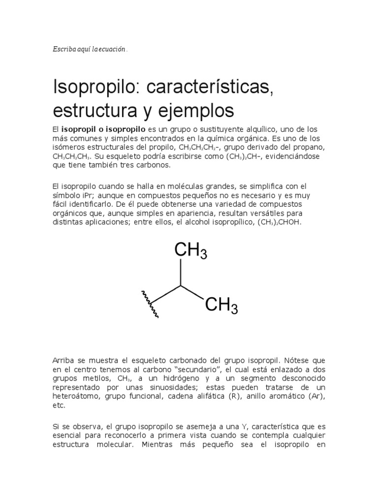 Isopropilo | PDF | Aromaterapia | Moléculas
