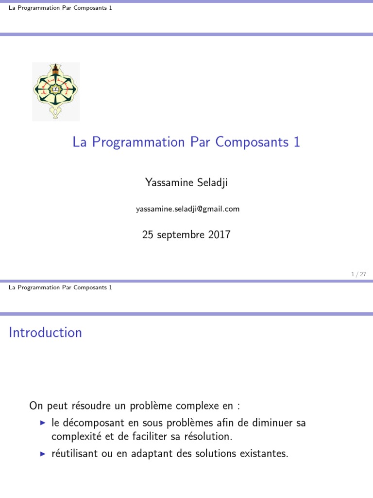 Cours 3 | Download Free PDF | Java (Langage de programmation) | Modèle d'objet composant