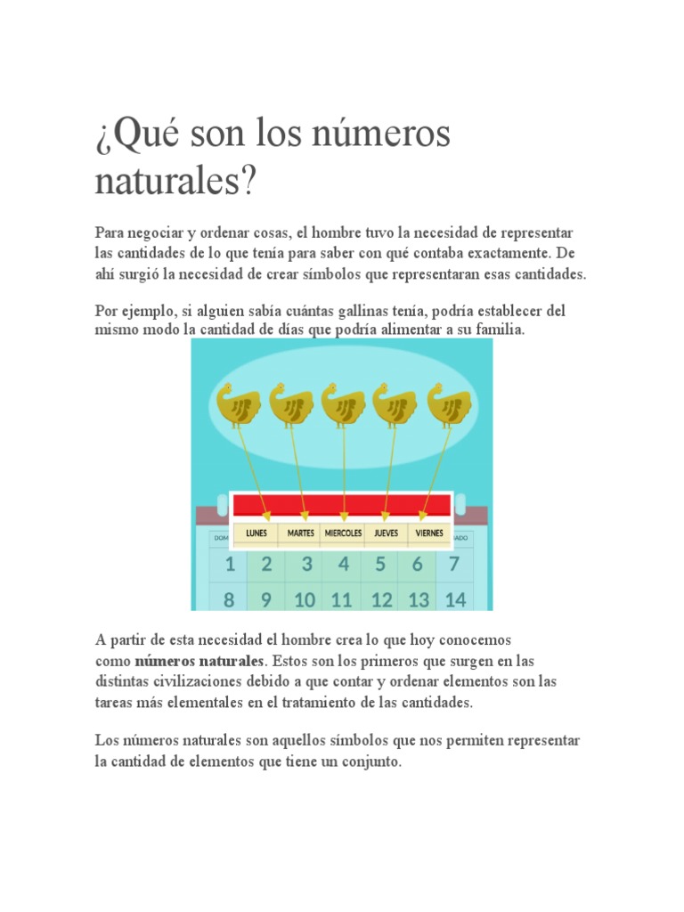 Introducción a los Números Naturales | PDF | Número natural | Conjunto ...