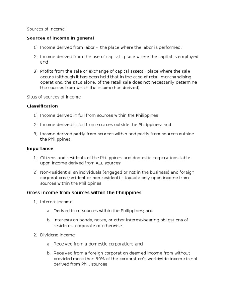 Understanding Income Sources and Taxation | PDF | Taxpayer | Government ...