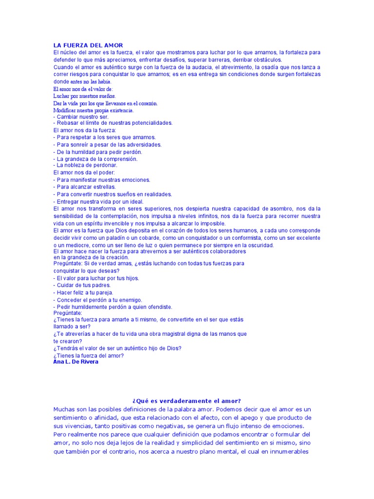 Texto Complementario | PDF | Alma | Amor