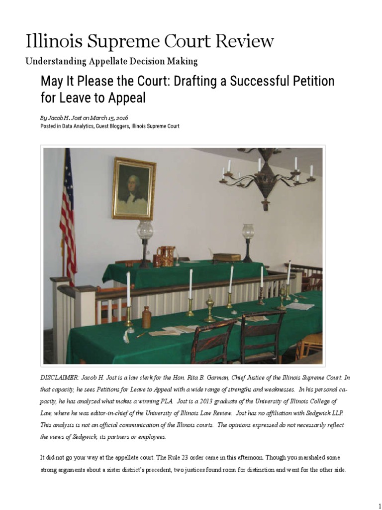 Drafting A Successful Petition For Leave To Appeal | PDF | Precedent ...