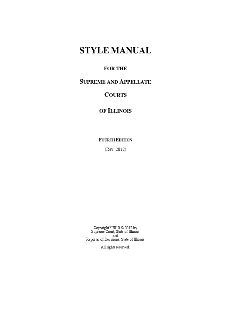 Style Manual Supreme Court | PDF | Case Citation | Judgment (Law)