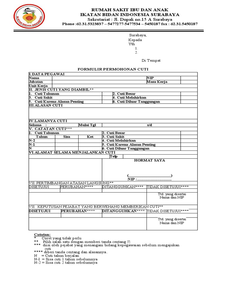 Form Cuti | PDF