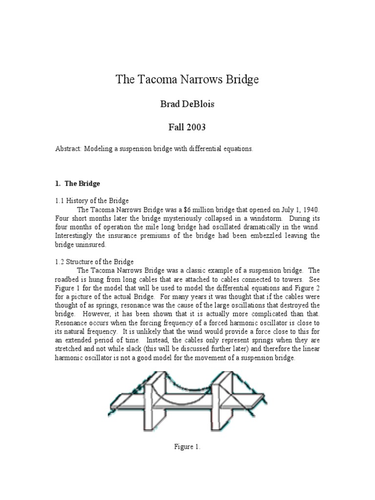 Tacoma Bridge | PDF | Sine | Trigonometric Functions