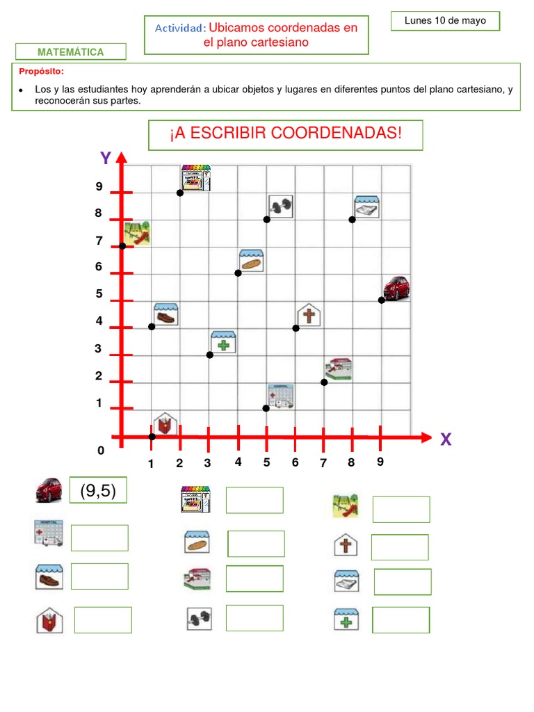 Hojas De Trabajo De Cuadrículas De Coordenadas, Sexto Grado Papel De