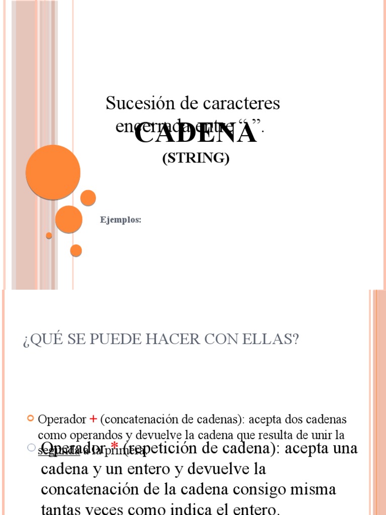 CADENAS (1) Introduccion A La Programacion | PDF | Cadena (informática ...