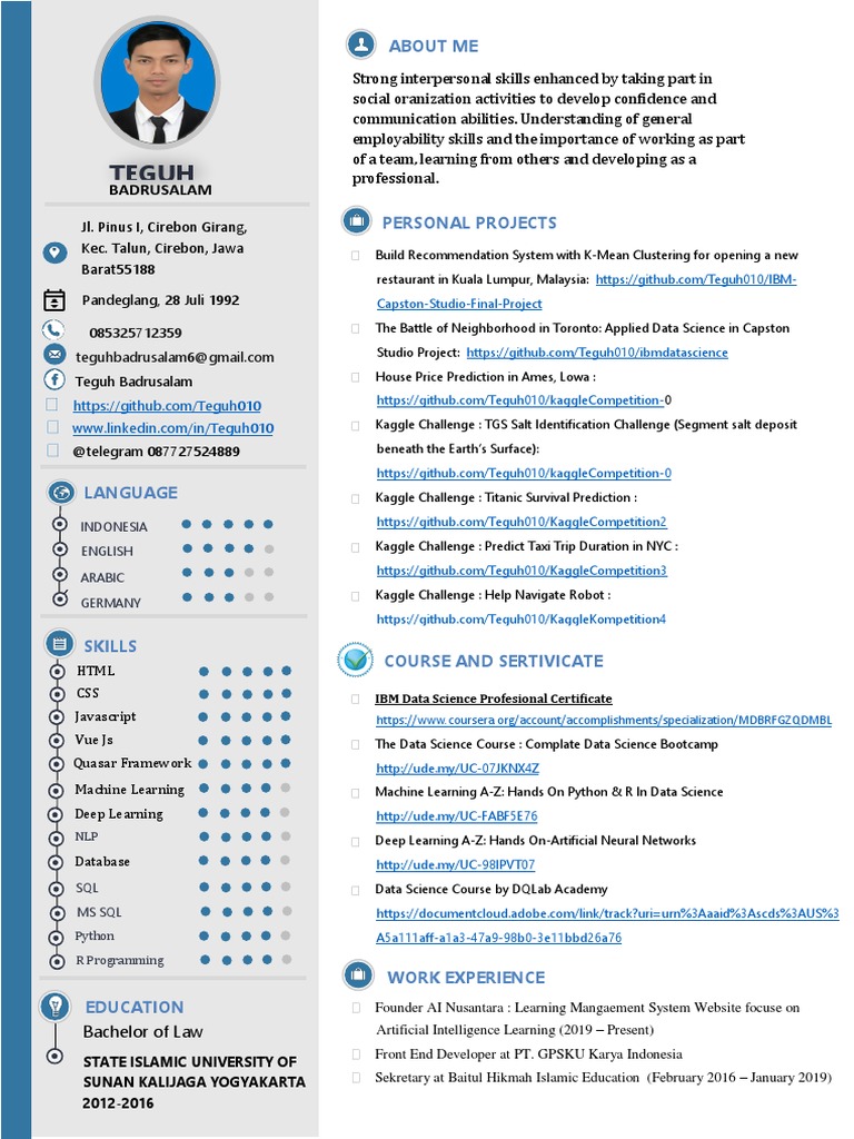 TEGUH CV Revisi | PDF | Machine Learning | Sql