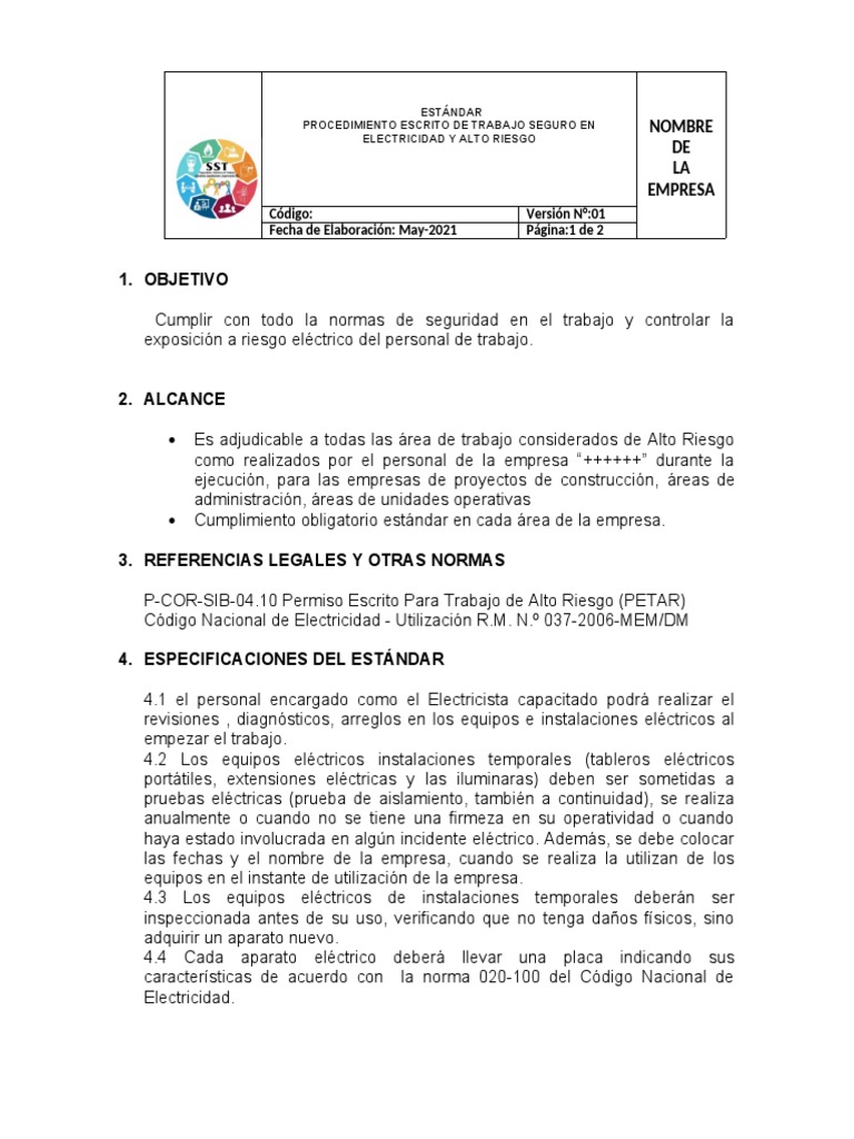 Anexo 9 - FORMATO PARA ELABORAR ESTANDARES | PDF | Seguridad | Informática y tecnología de la ...