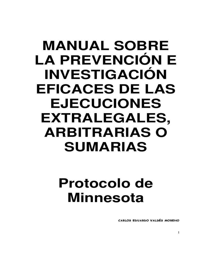 Protocolo de Minessota-Manual Sobre La Prevención e Investigación ...