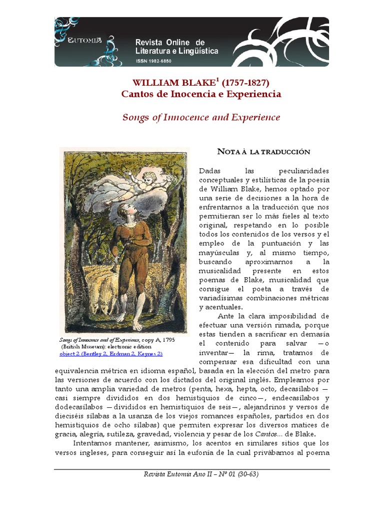 William Blake | PDF | Metro (poesía) | Forma poética