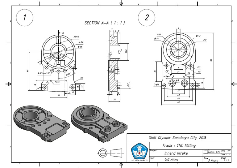 CNC Milling Project Sheet 2016 | PDF