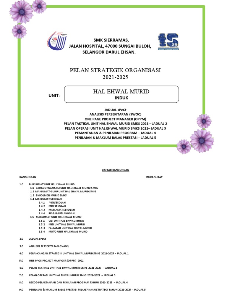 Contoh PSO HEM 2021 - 2025 | PDF