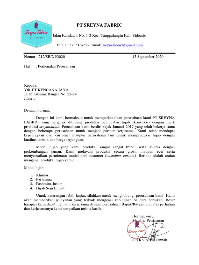 Surat Perkenalan | PDF