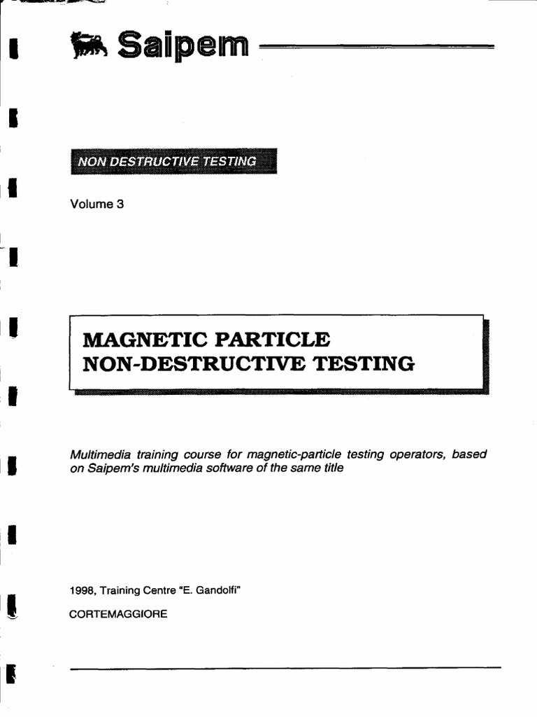 NDT - Magnetic Particle | PDF | Magnetization | Magnetism