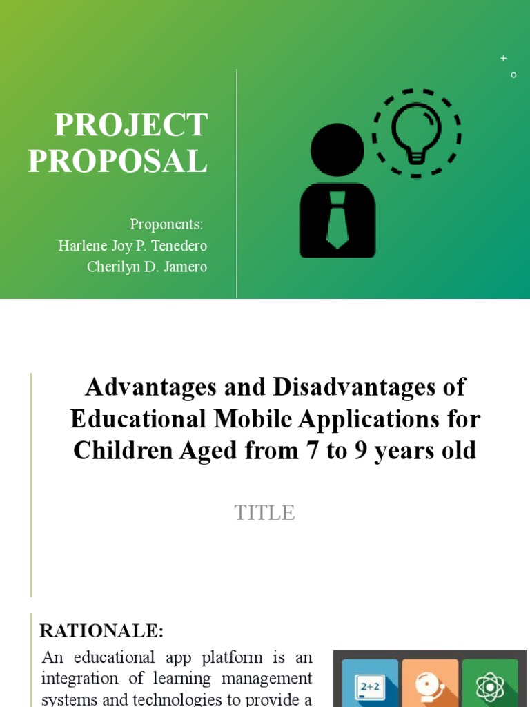 Project Proposal: Proponents: Harlene Joy P. Tenedero Cherilyn D ...