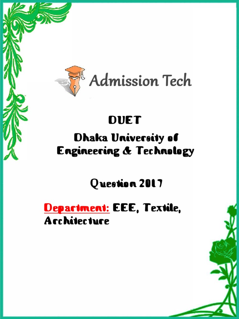 Admission: Duet Dhaka University of Engineering & Technology EEE ...