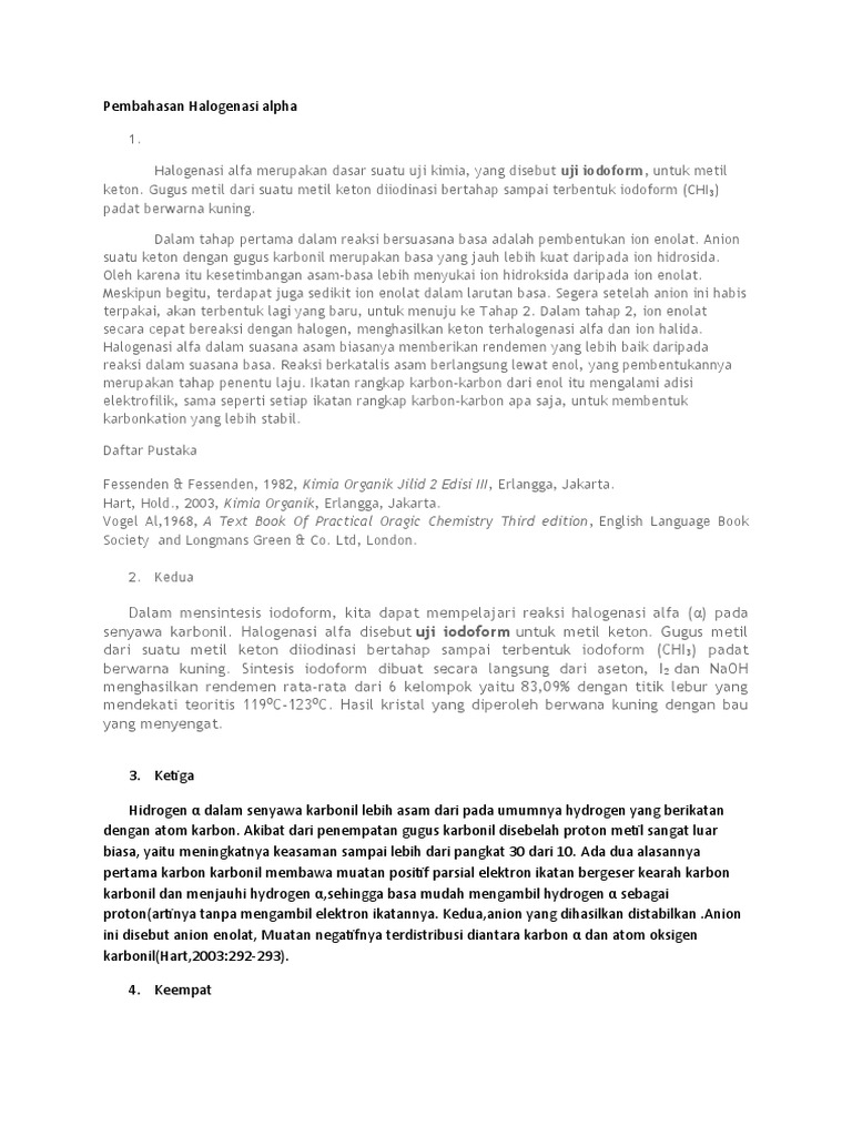 Halogenasi Alpha | PDF | Sains & Matematika