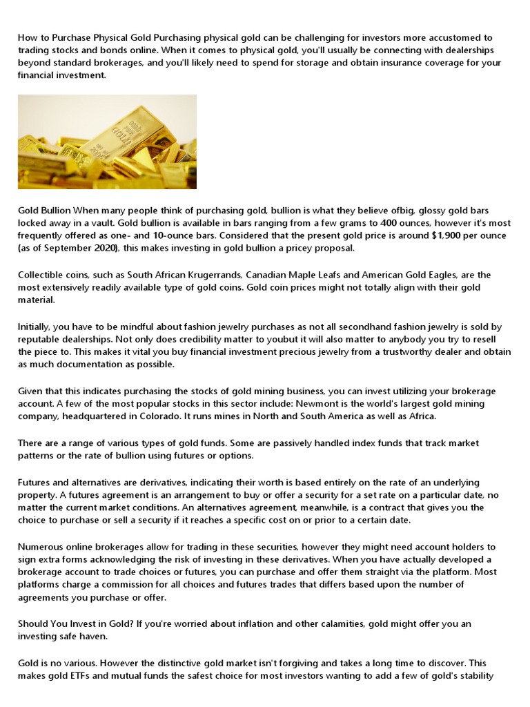 314043investing in Gold and Precious Metals: What You Need To Know ...