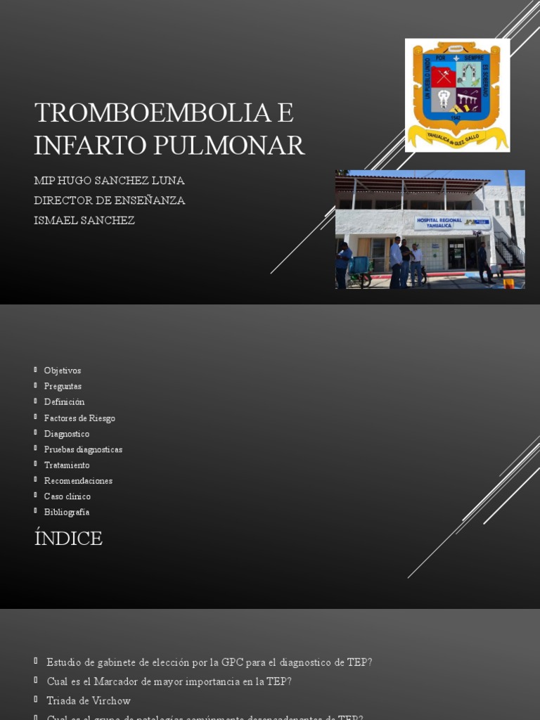 Tromboembolismo Pulmonar | PDF | Trombo | Especialidades Medicas