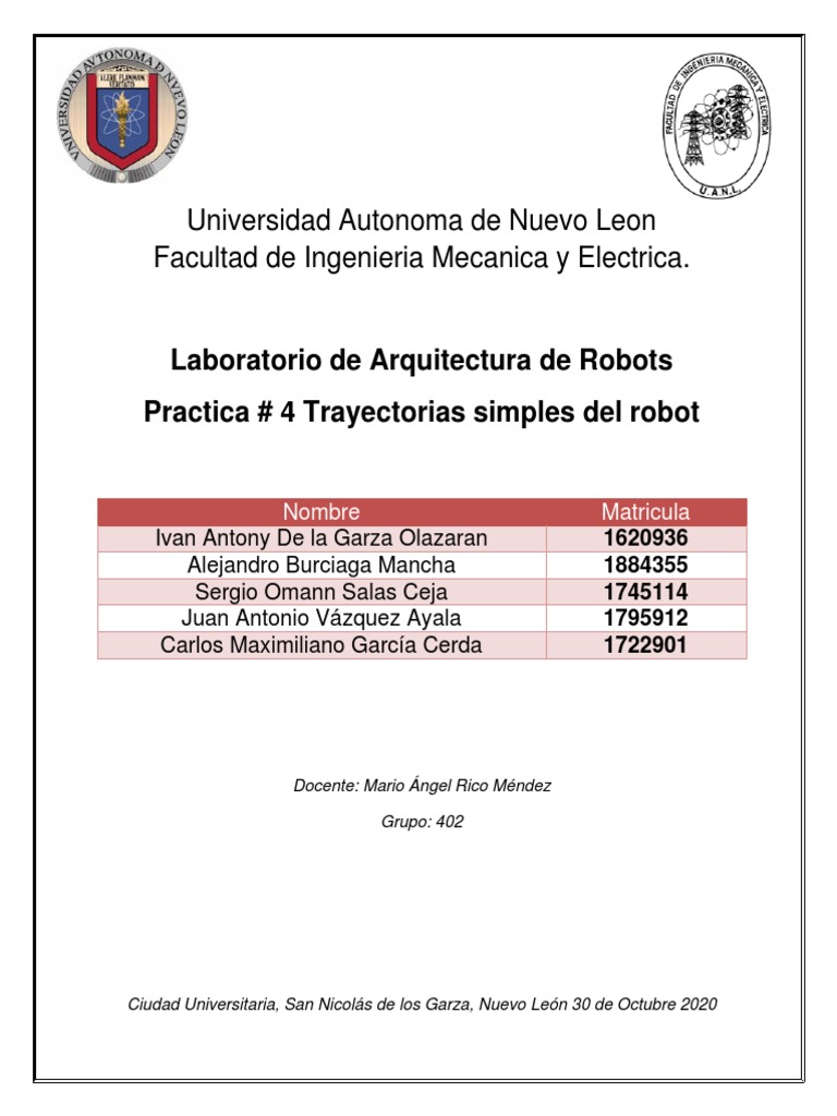 Pract 4 Trays | PDF | Robot | Robótica