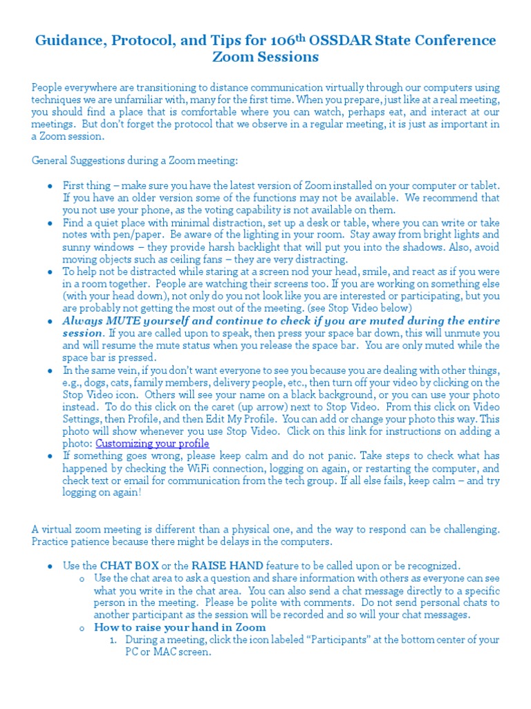 Guidance To Zoom Etiquette Final | PDF | Software | Computing