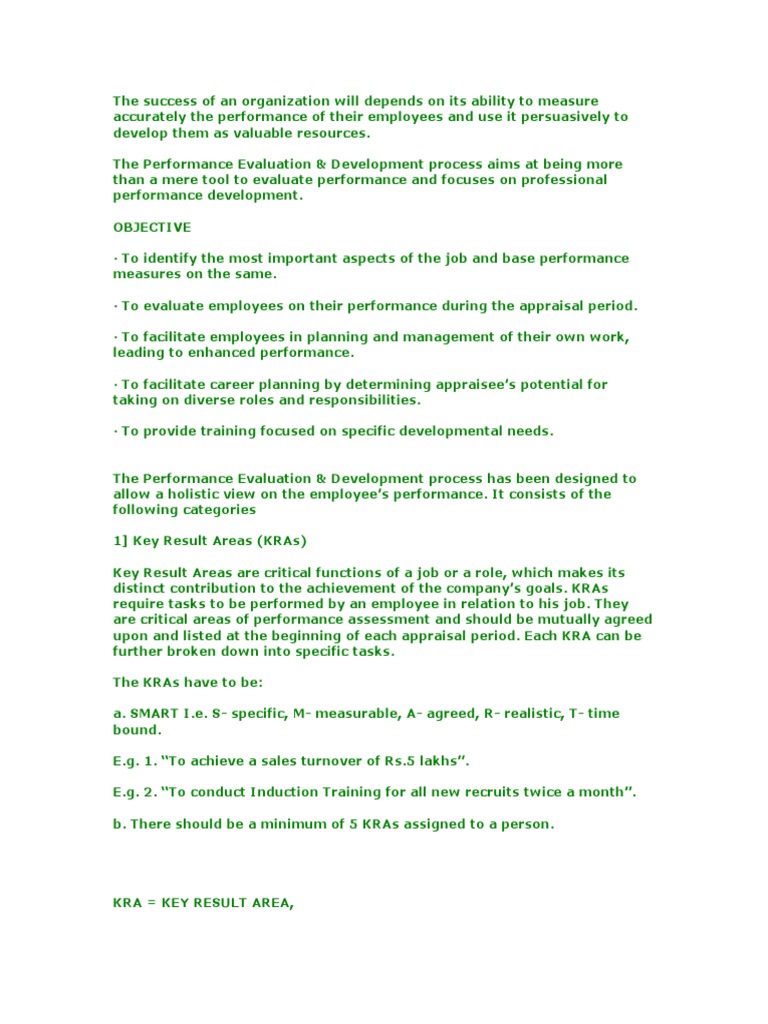 Measure Employee Performance & Development | PDF | Performance ...
