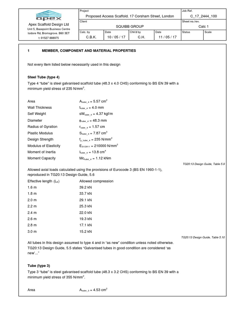 Scaffold Design Sample | PDF | Scaffolding | Truss