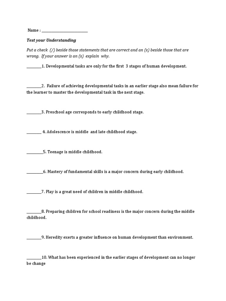 Test Your Understanding | PDF