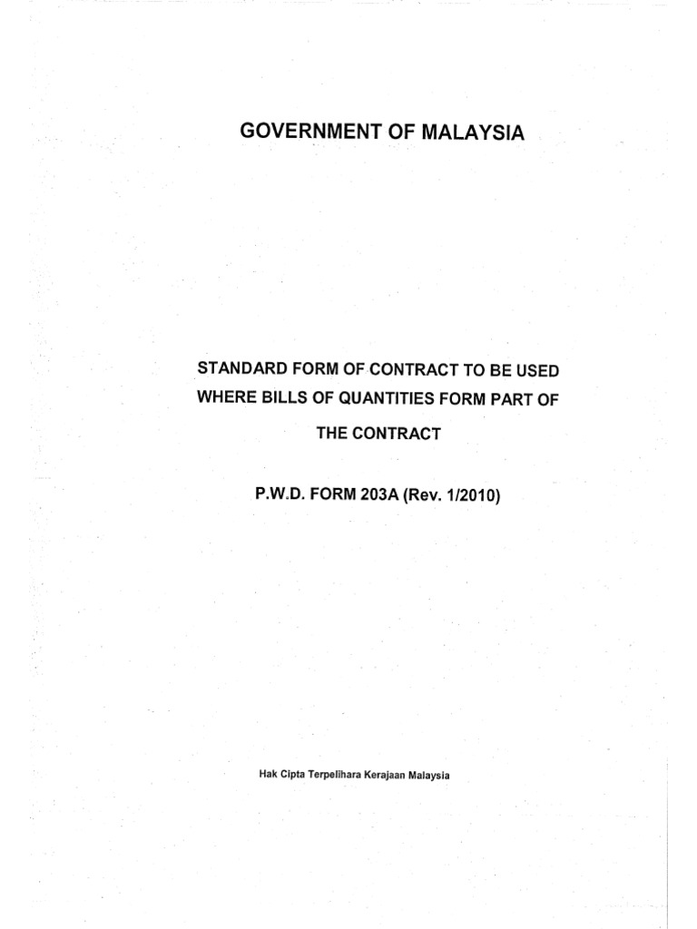 PWD Standard Form 203A - Eng - 2010 160712 | PDF