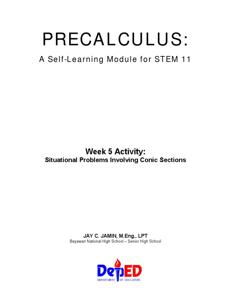 Precalculus:: A Self-Learning Module For STEM 11 | PDF | Geometry | Space