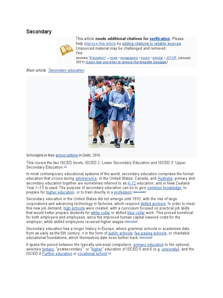 Ed Secondary | PDF | Secondary Education | Vocational Education