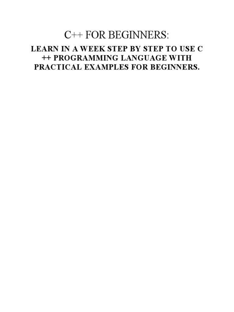 C++ For Beginners 122 | PDF | Parameter (Computer Programming) | C++