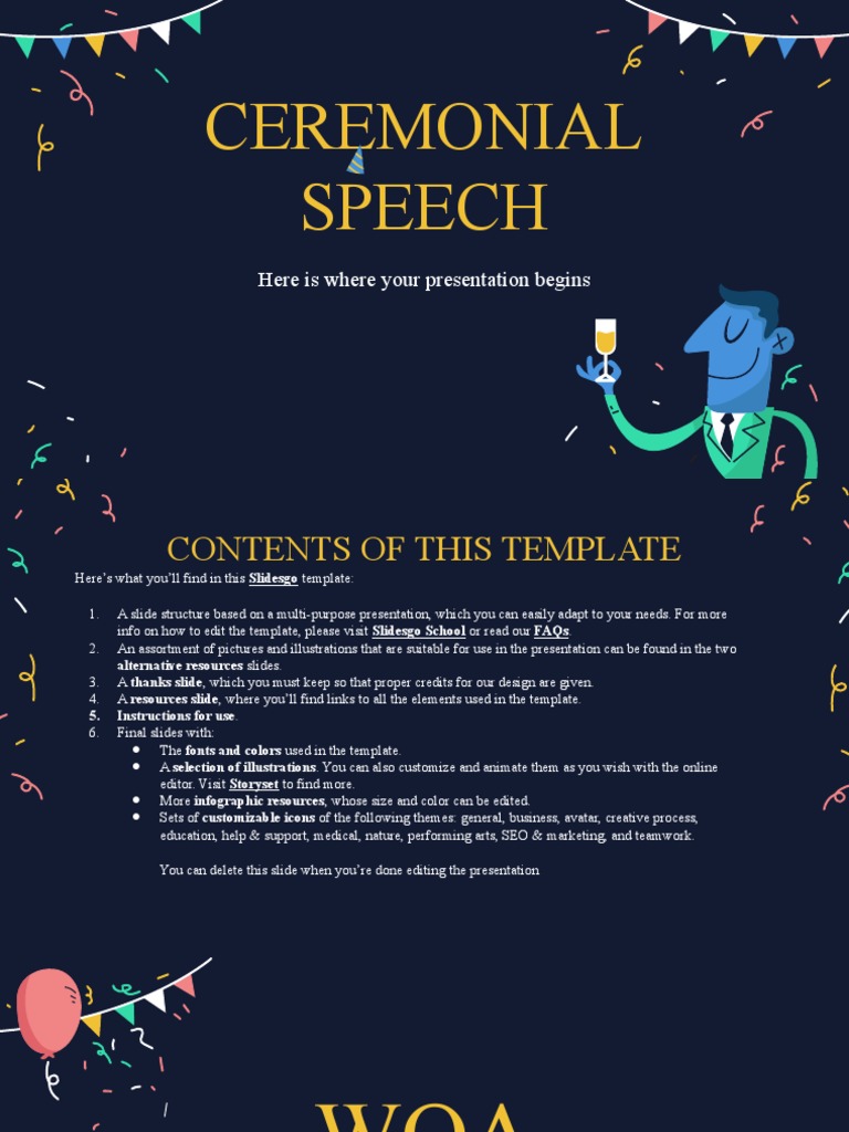 Ceremonial Speech by Slidesgo | PDF | Planets | Solar System