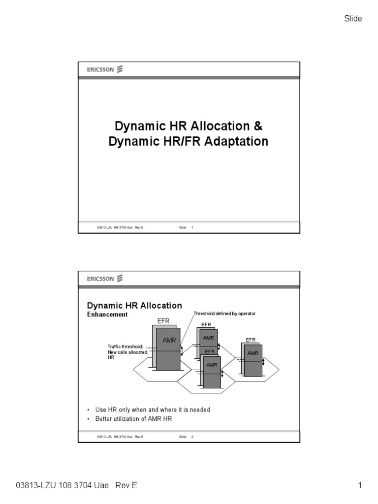 Dynamic HR Allocation & Dynamic HR/FR Adaptation: Slide | PDF ...