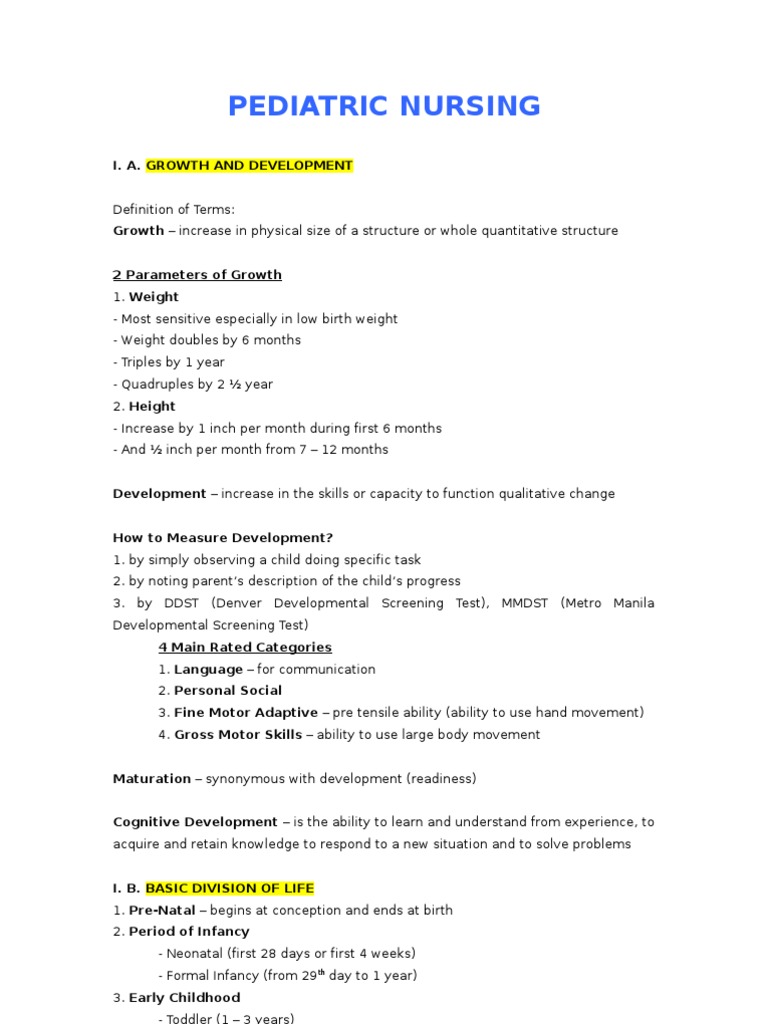 Pediatric Growth and Development Guide | PDF | Heart Valve | Atrium (Heart)