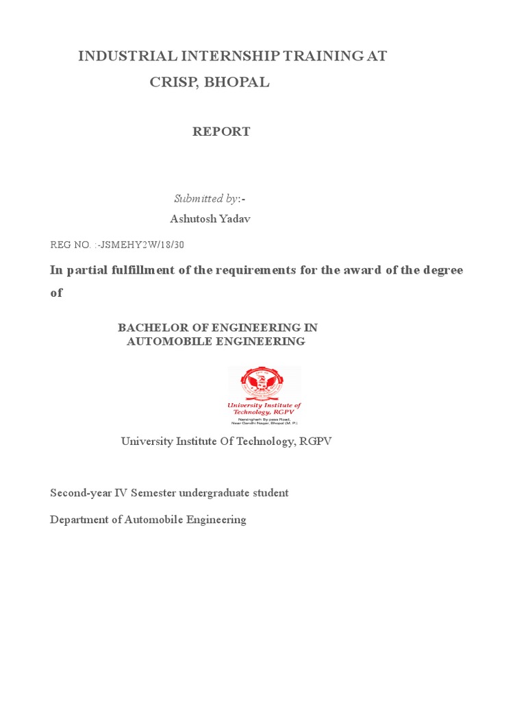 Internship Report | PDF | Valve | Chemical Engineering