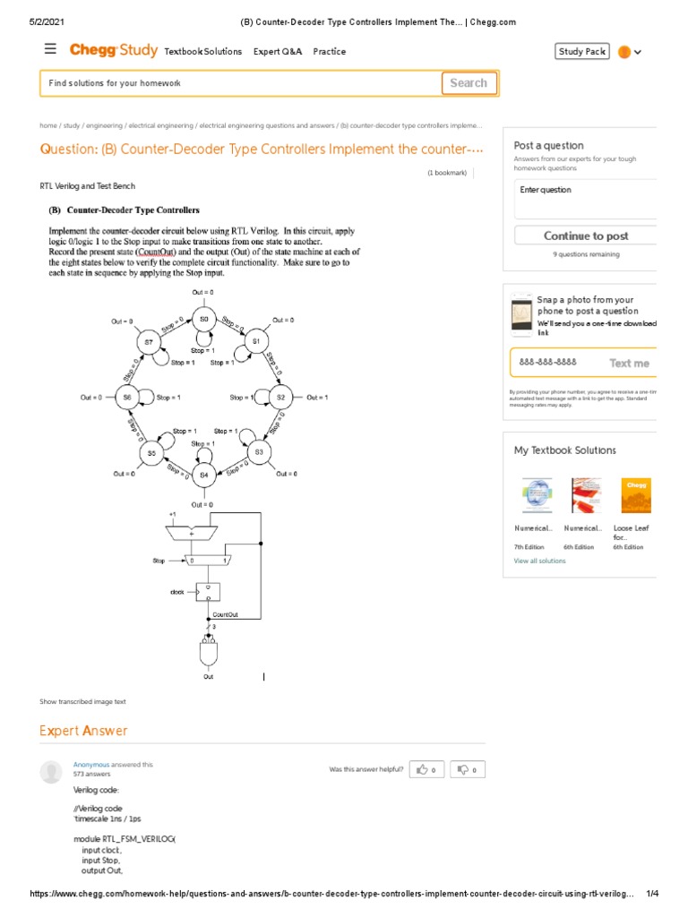 (B) Counter-Decoder Type Controllers Implement The... | PDF ...