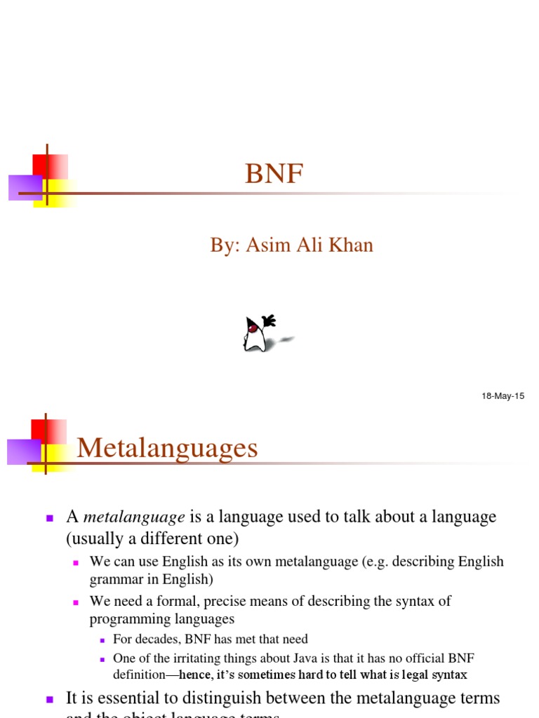 Backus-Naur Form | PDF | Syntax | Communication